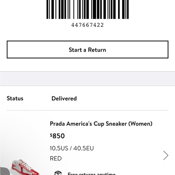 Prada | Shoes | Auth Never Worn Prada Sneakers 45 Purchased From ...